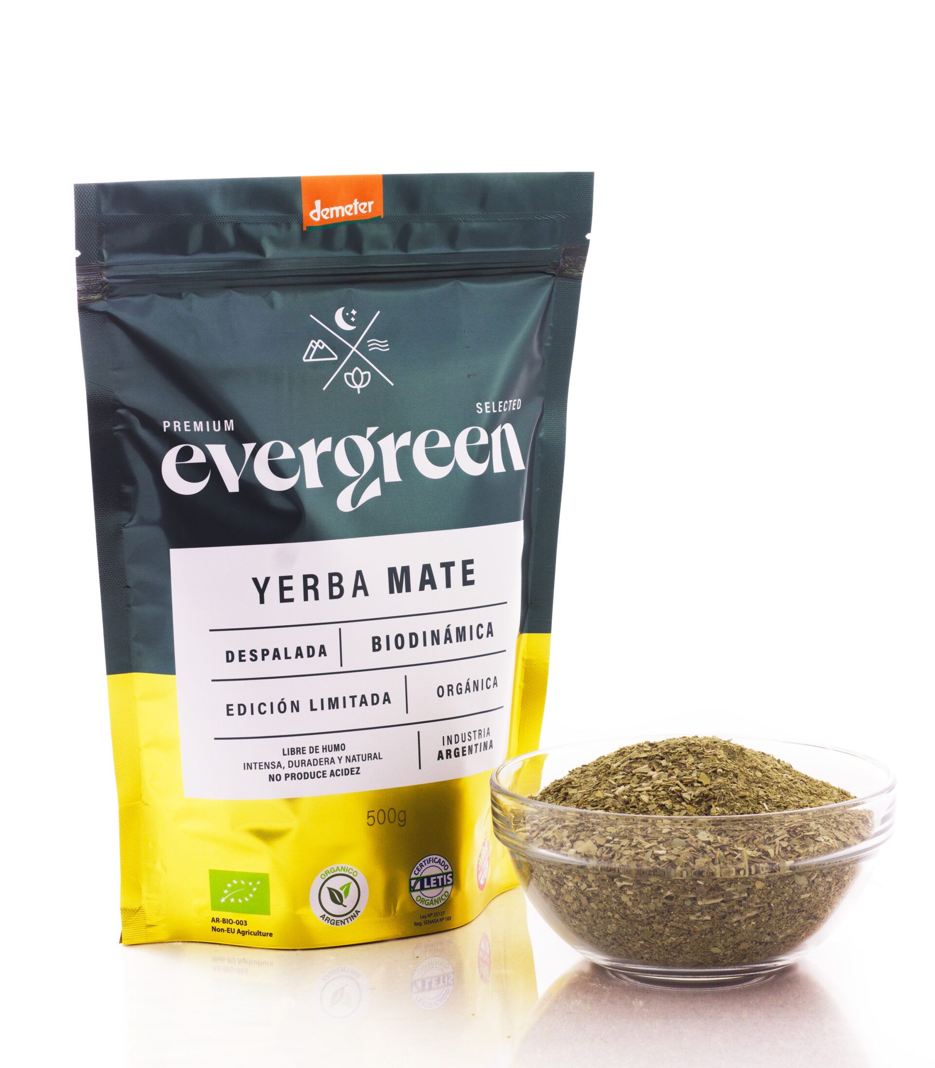 Yerba Mate Evergreen - Despalada - Orgánica - Biodinámica - Mate Electrico
